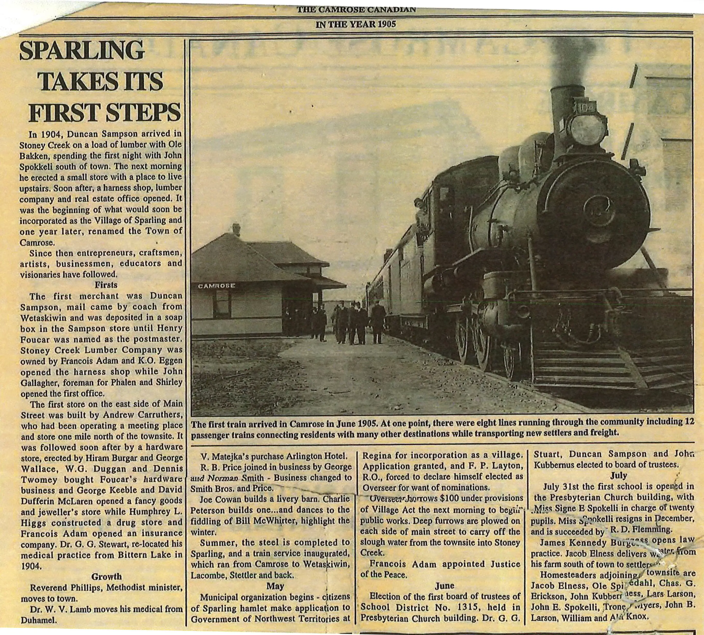 History and Heritage | City of Camrose