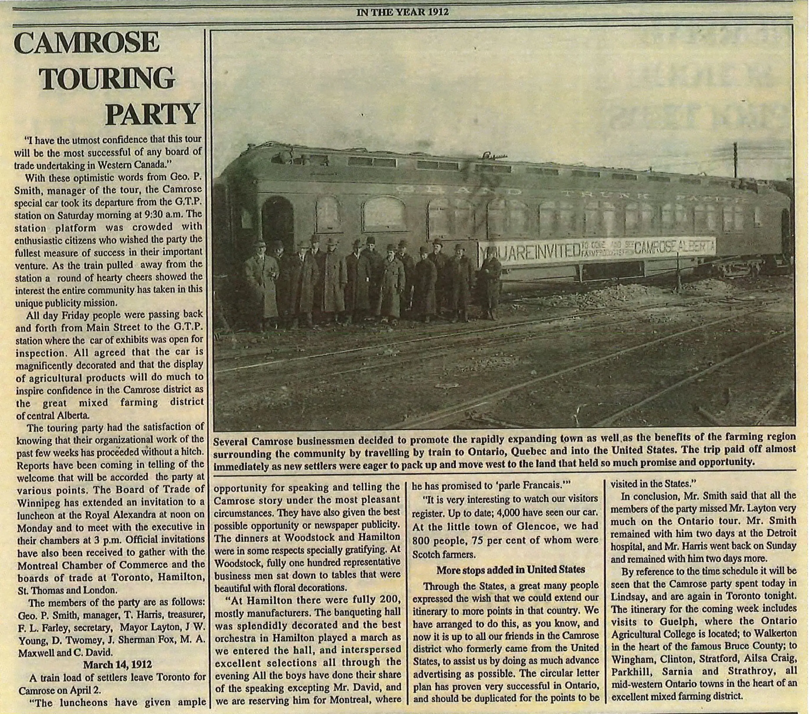 History and Heritage | City of Camrose