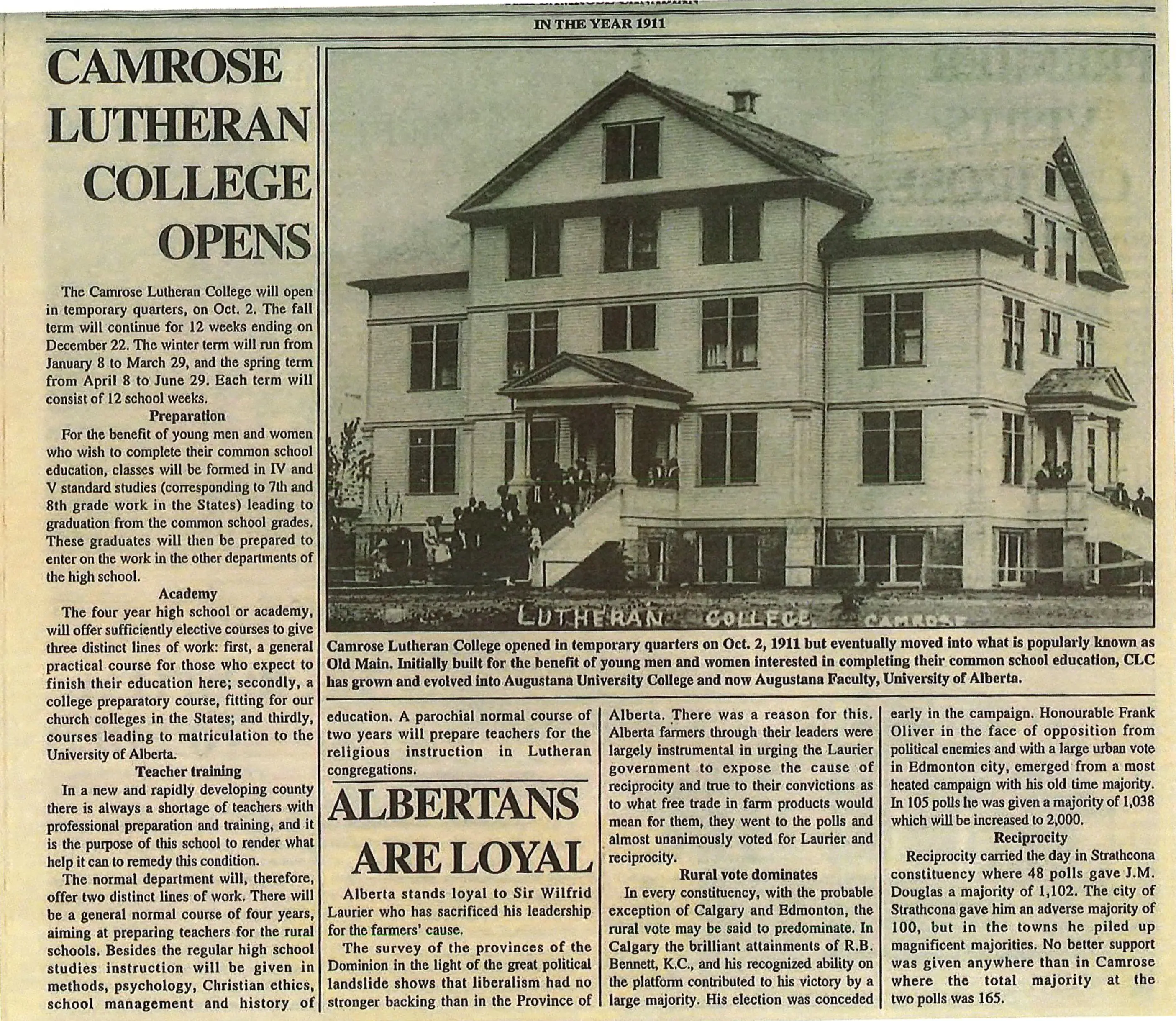 History and Heritage | City of Camrose