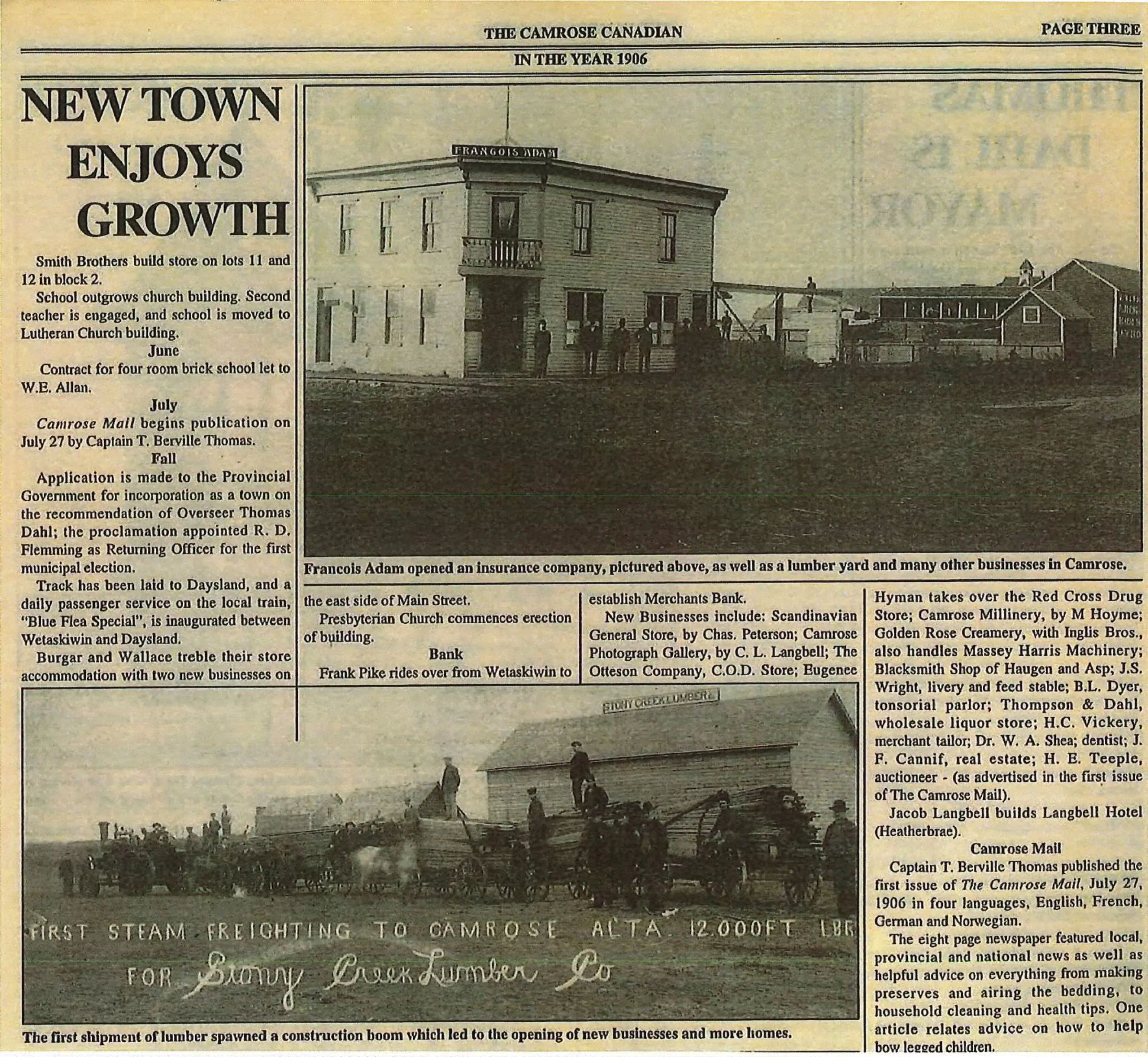 History and Heritage | City of Camrose